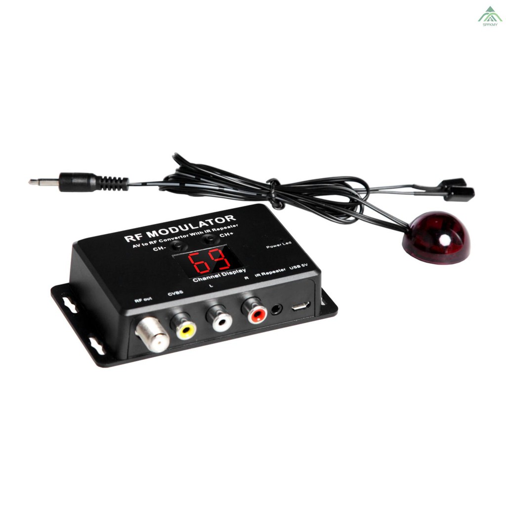 M60IR RF Modulator with IR Repeater AV to RF Converter with IR Repeater ...