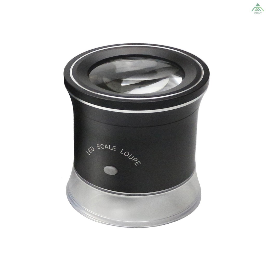 30X LED Scale Loupe Illuminated Magnifier with 6 White 3 UV Lights ...
