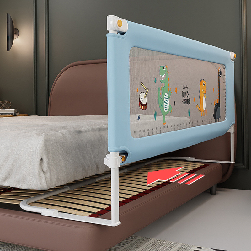 Pagar katil tanpa pemasangan, pagar pelindung anti-jatuh bayi, tempat ...