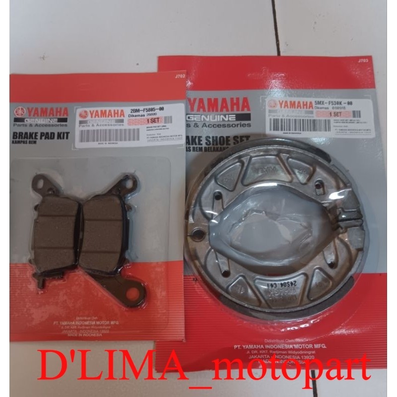 Mio m3 front rear brake lining package. mio z (5MX + 2BM) | Shopee Malaysia