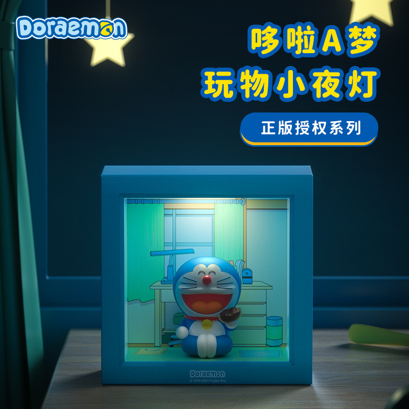 Lampu malam bingkai gambar Doraemon 3D tiga dimensi Q boneka comel ...