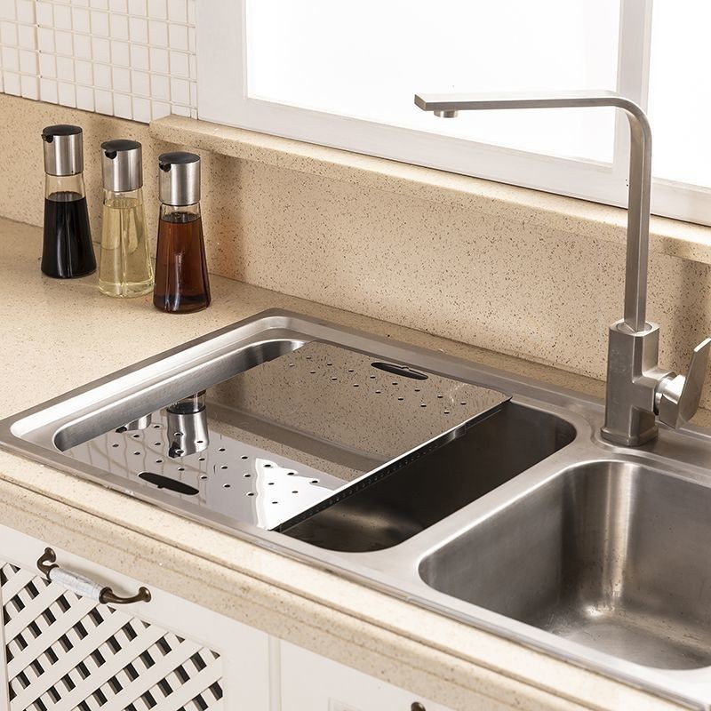 Household Kitchen Stainless Steel Vegetable Washing Sink Cover ...