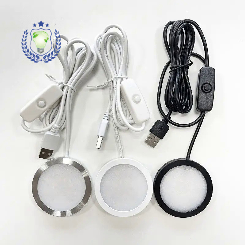 etrnLED USB 5V LED Under Cabinet Puck Light Display Case Shelf Counter ...