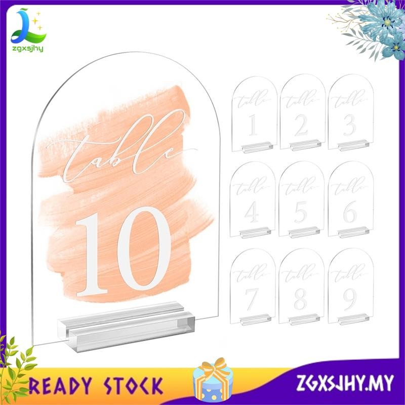 [zgxsjhy] Clear Arch Table Numbers for Wedding,5x7in Arched Acrylic ...