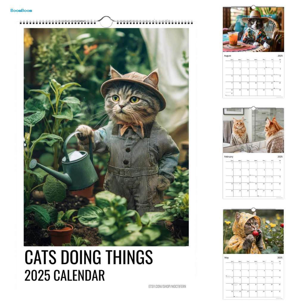 BoomBoom Thick Paper Smooth Writing Experience Fun Cat Calendar Daily ...