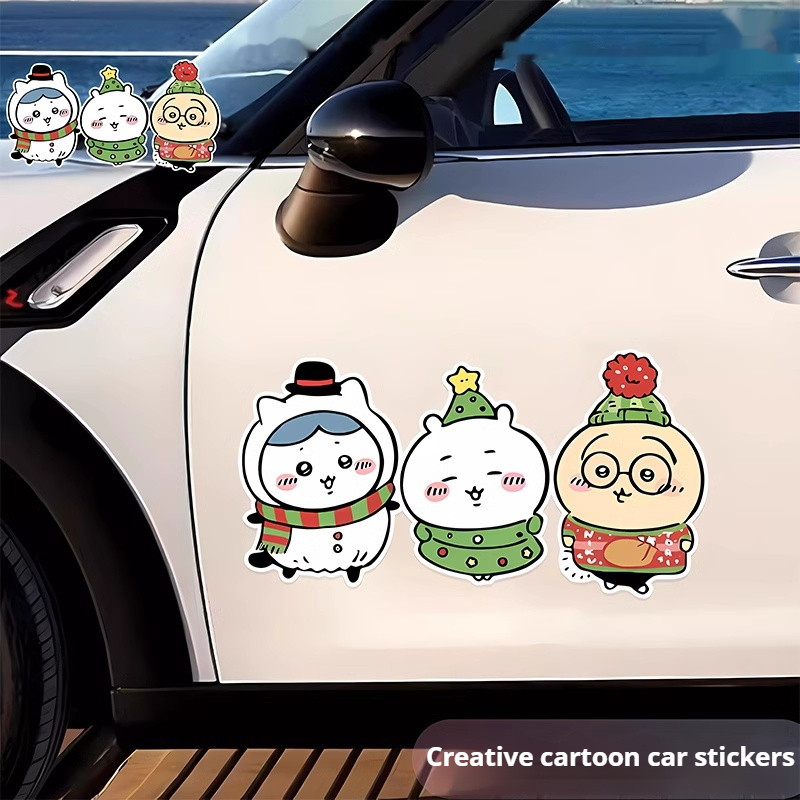 Chiikawa chiikawa Christmas Creative Car Stickers Body Scratches ...