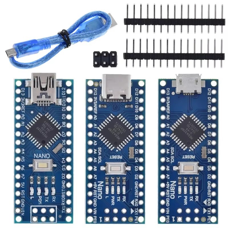 For Nano V3.0 Micro Controller Module ATmega328P Module Nano Board CH340 USB Cable Compatible ...