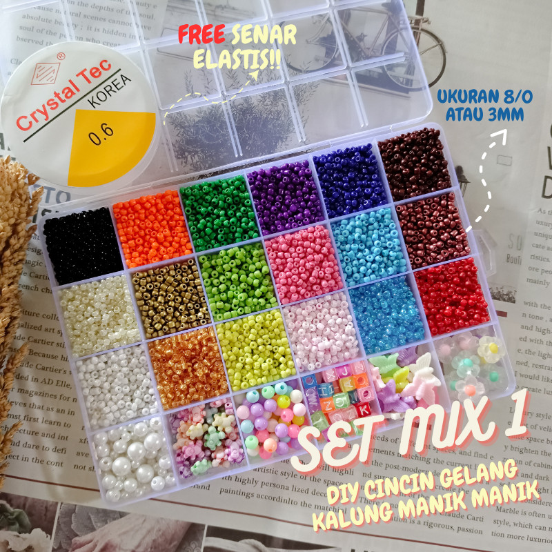 Set of Aesthetic Beaded Box set Materials Complete with FREE STRINGS ...