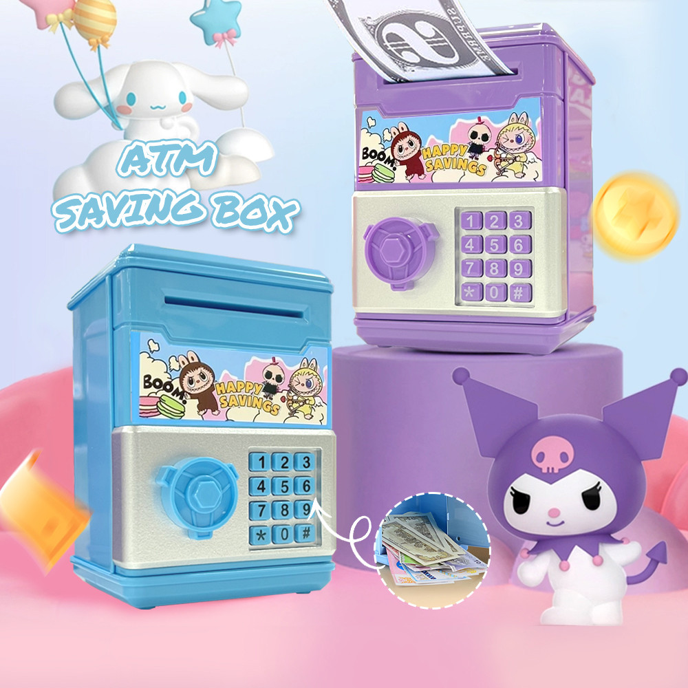 BF Labubu Kuromi Kids Money Saving Box Kuromi Piggy Bank Money Tabung ...