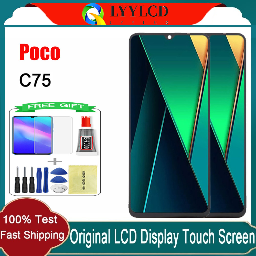 Original Poco C75 4G 5G LCD Display Touch Screen With Frame Assembly ...