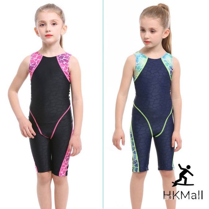 Girls One-Piece Professional Competition Swimsuit Girl Swimwear Kids ...