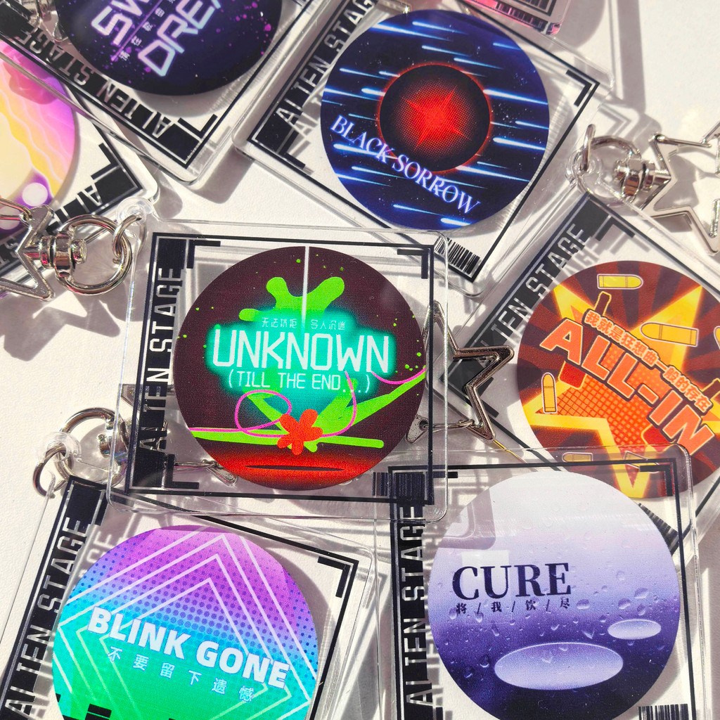 Alienstage Anime KeyChain Women CD Acrylic Key Chain for Men Key Ring ...