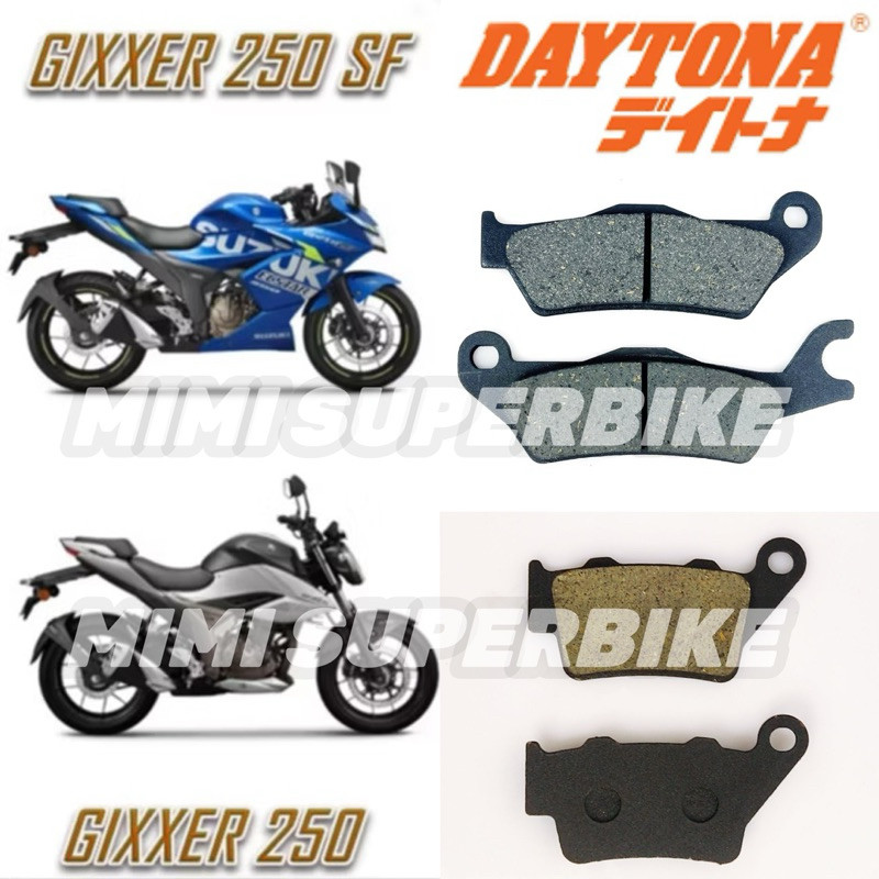 DAYTONA BRAKE PAD FRONT & REAR SUZUKI GIXXER250 GIXXER 250 SF BREK DISC ...