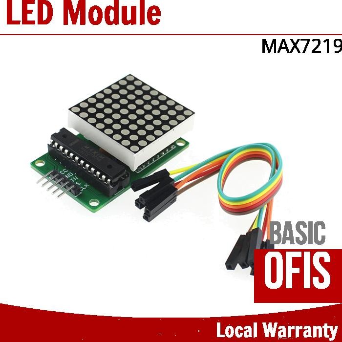 Dot Matrix 8x8 Red LED Module MAX7219 Arduino | Shopee Malaysia