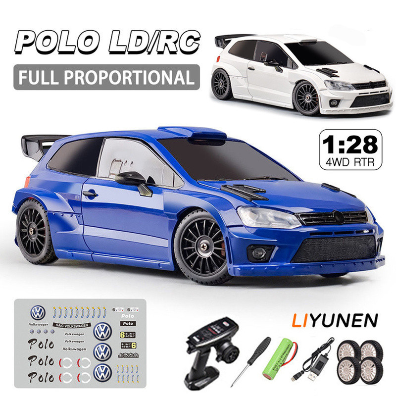 LDR/C 1/28 RTR 4WD RC Drift Car Servo Steering Full Proportional ...