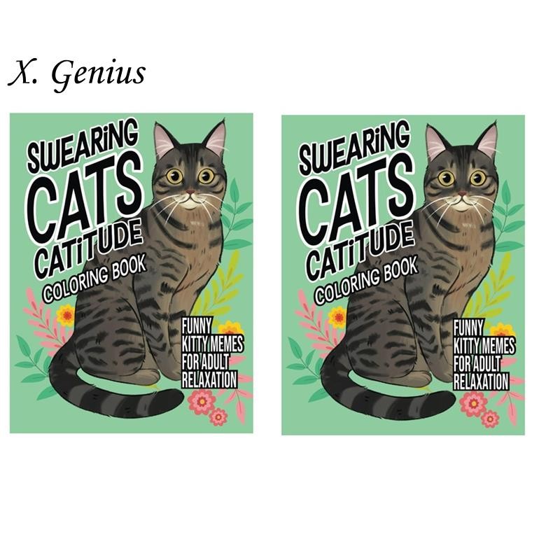Swearing Cats Cat Coloring Book Drawing Handmade Coloring Drawing ...