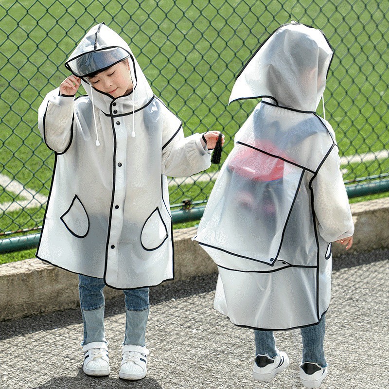Children Children Raincoat Boys Girls Kindergarten Baby Waterproof with Schoolbag Poncho Kids ...