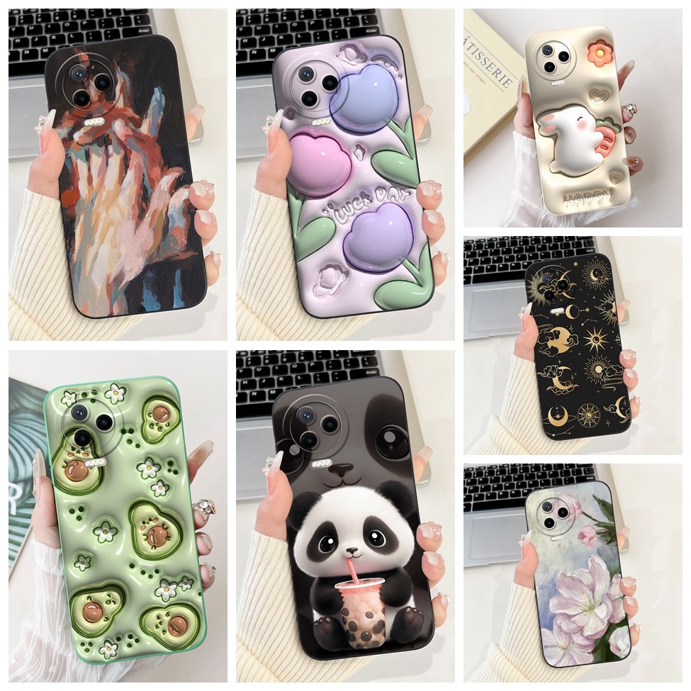 4G For Infinix Note 12 2023 X676C 12i X6819 12Pro X676B Case Cute Panda ...