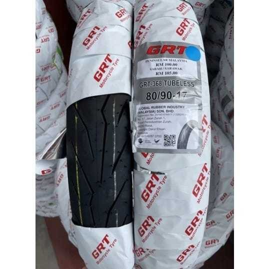 TUBELESS TAYAR 2024 2025 GRT368 GRT 368 BUNGA ROSSO SPORT 70/90-17 80/ ...