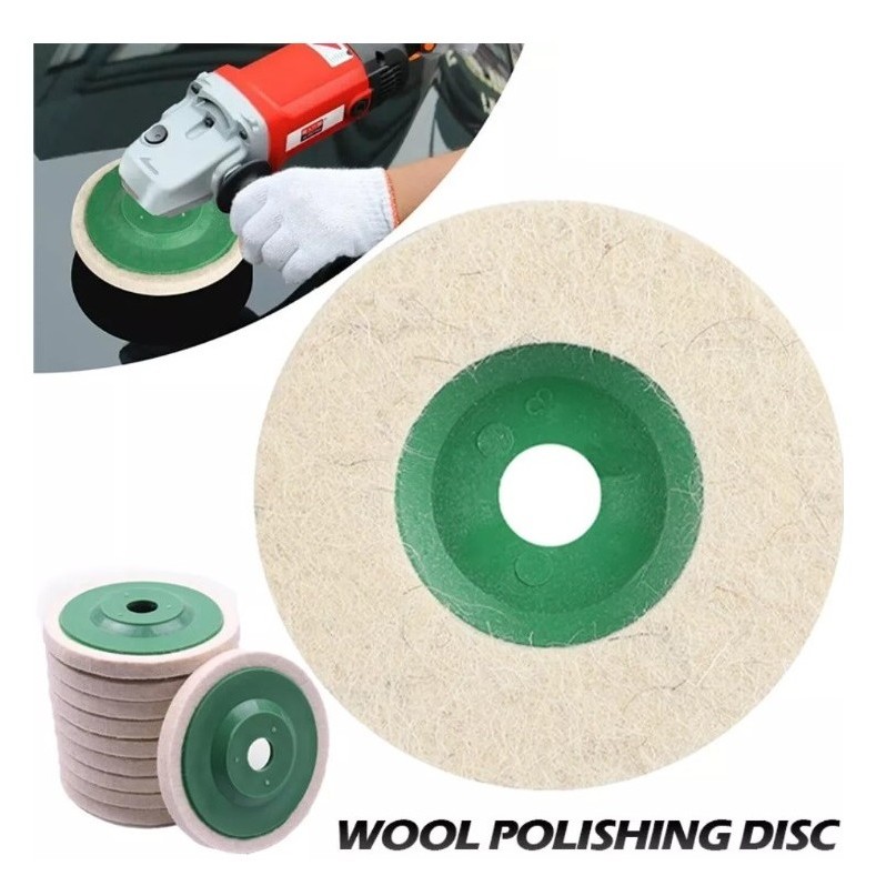 Wool Polishing Sponge Polishing Wool 4" 100mm Polish Pads Disc Span ...