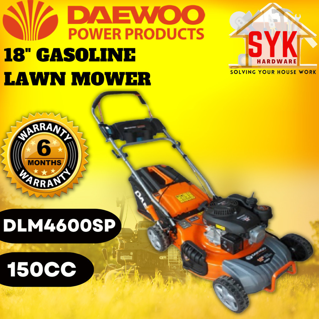 SYK DAEWOO DLM4600SP 18 Inch Gasoline Lawn Mower Hand Push Machine Self ...