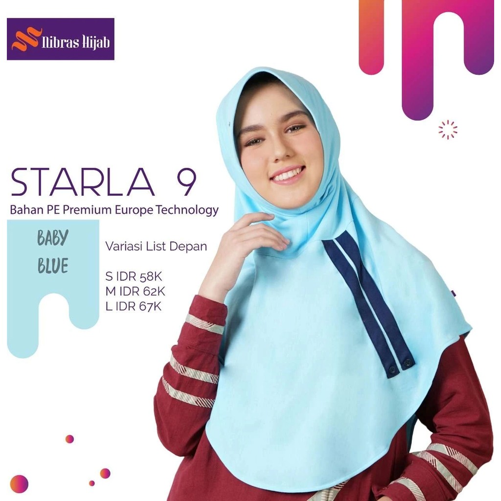 Nibras Hijab - Starla Pad 9 / Instant Bergo Material PE Adem - Original ...