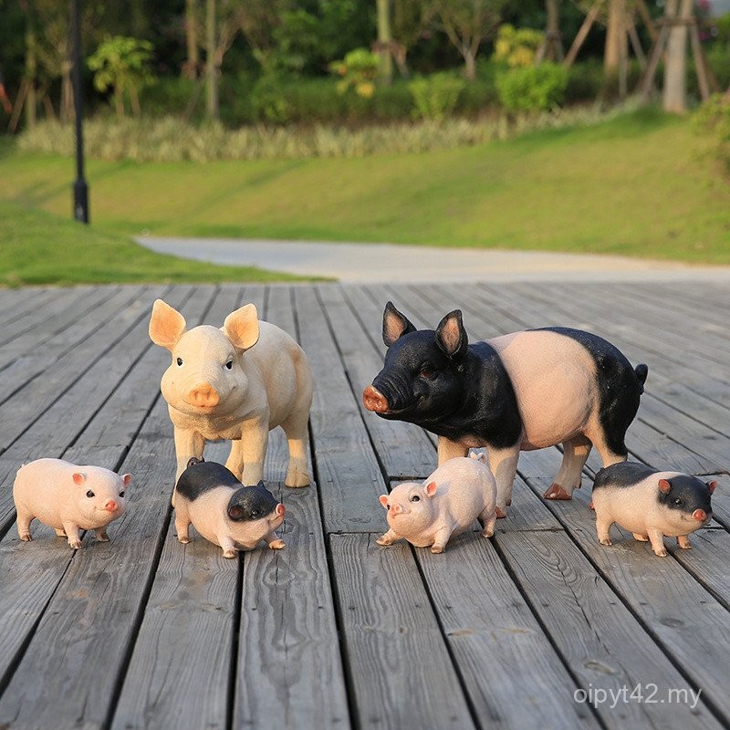 Babi domestik, babi bunga, babi, restoran,, arca, model hiasan binatang ...
