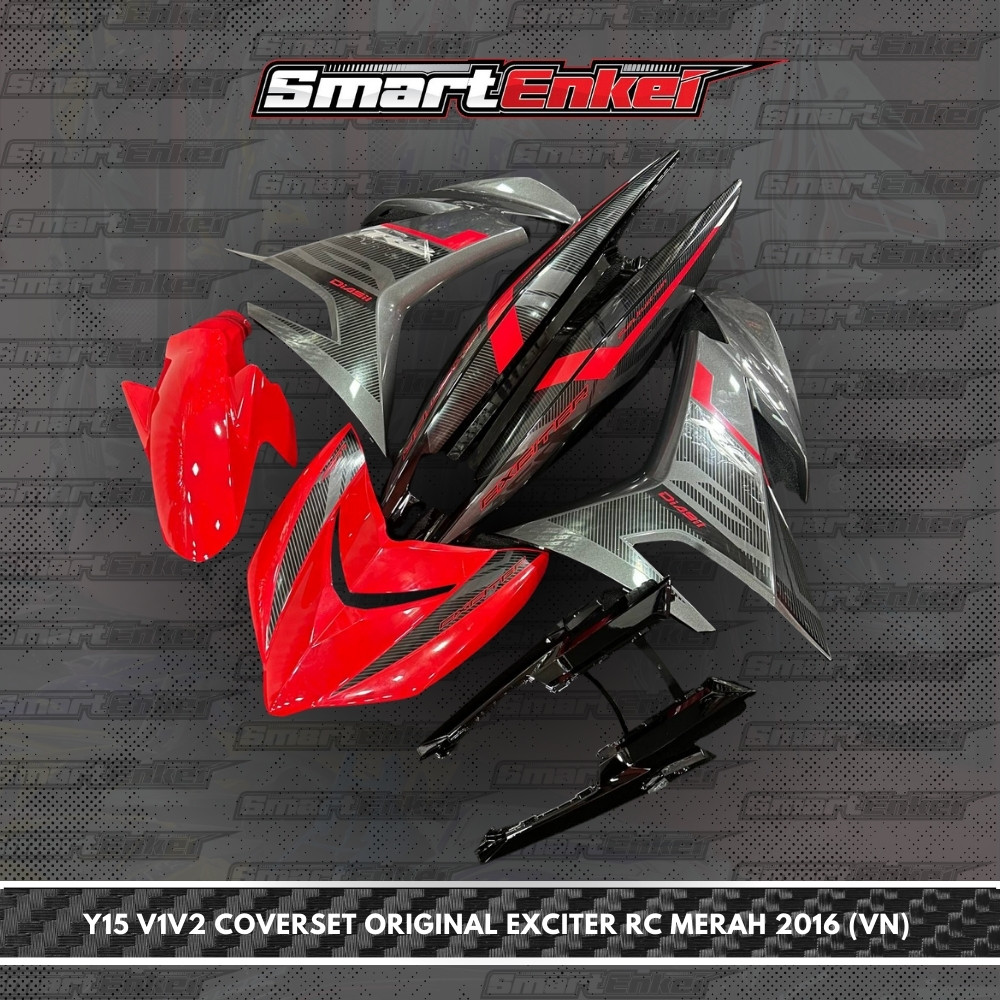 ORIGINAL- Y15 V1/V2 COVERSET EXCITER RC 2016 MERAH ORI VIETNAM | Shopee ...