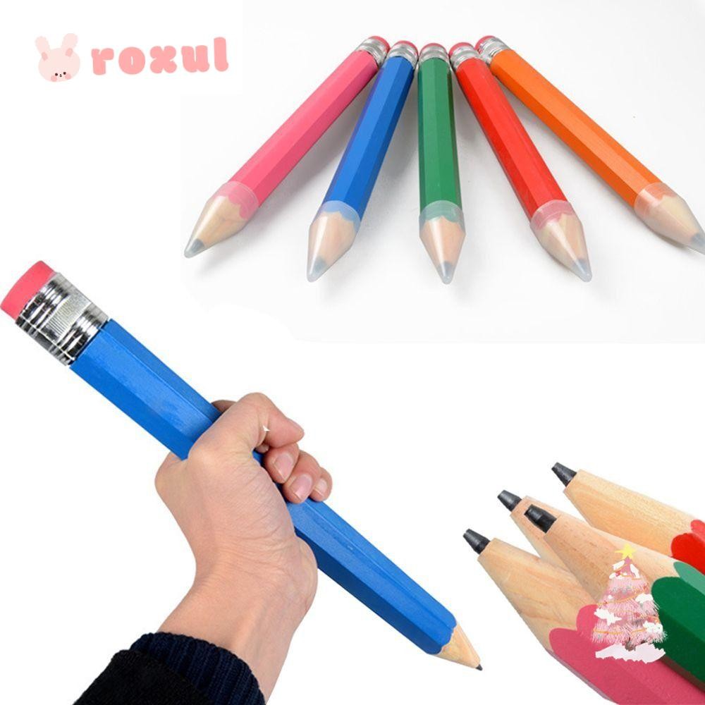 ROXUL Giant Pencil Wooden Fun Gift Novelty Toy With Eraser Huge Pencil ...