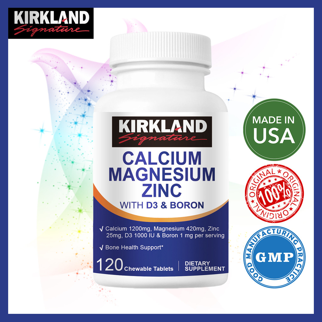 KIRKLAND Calcium Magnesium Zinc Boron Chewable tablet With Vitamin D3 ...