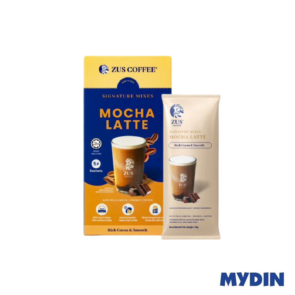 ZUS Signature Mixes Coffee - Mocha Latte (5's x 22g) | Shopee Malaysia