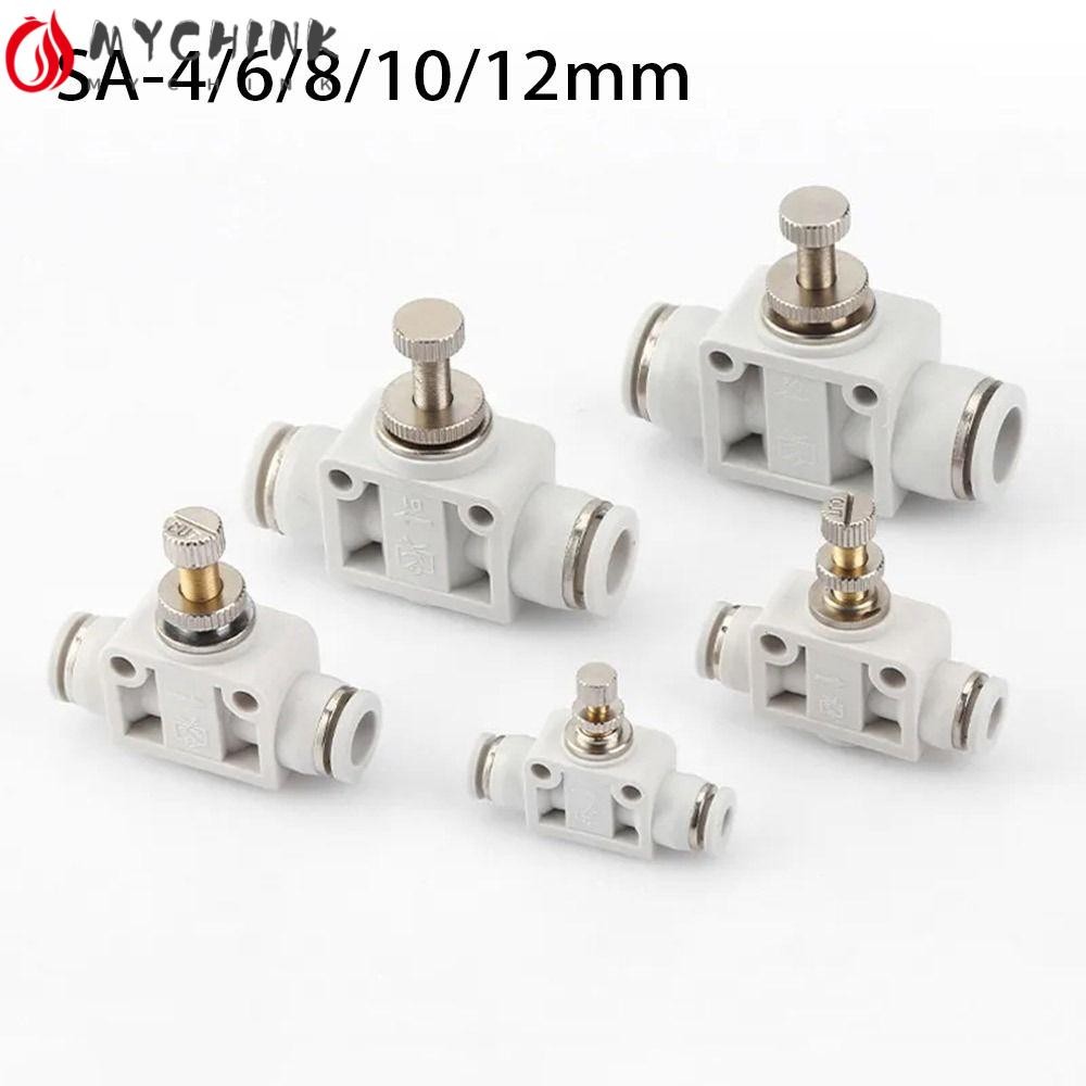 CHINK 1Pcs Pneumatic Throttle Valve, Pressure Control Tool Speed Regulation Air Tube Connector ...