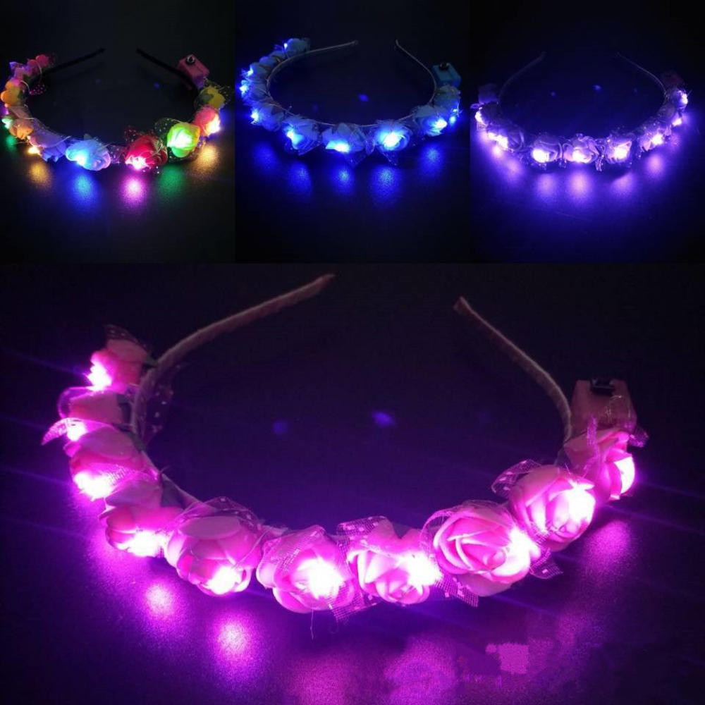 LED Flower Crown Headband, Light Up Flower Headbands For Women ...