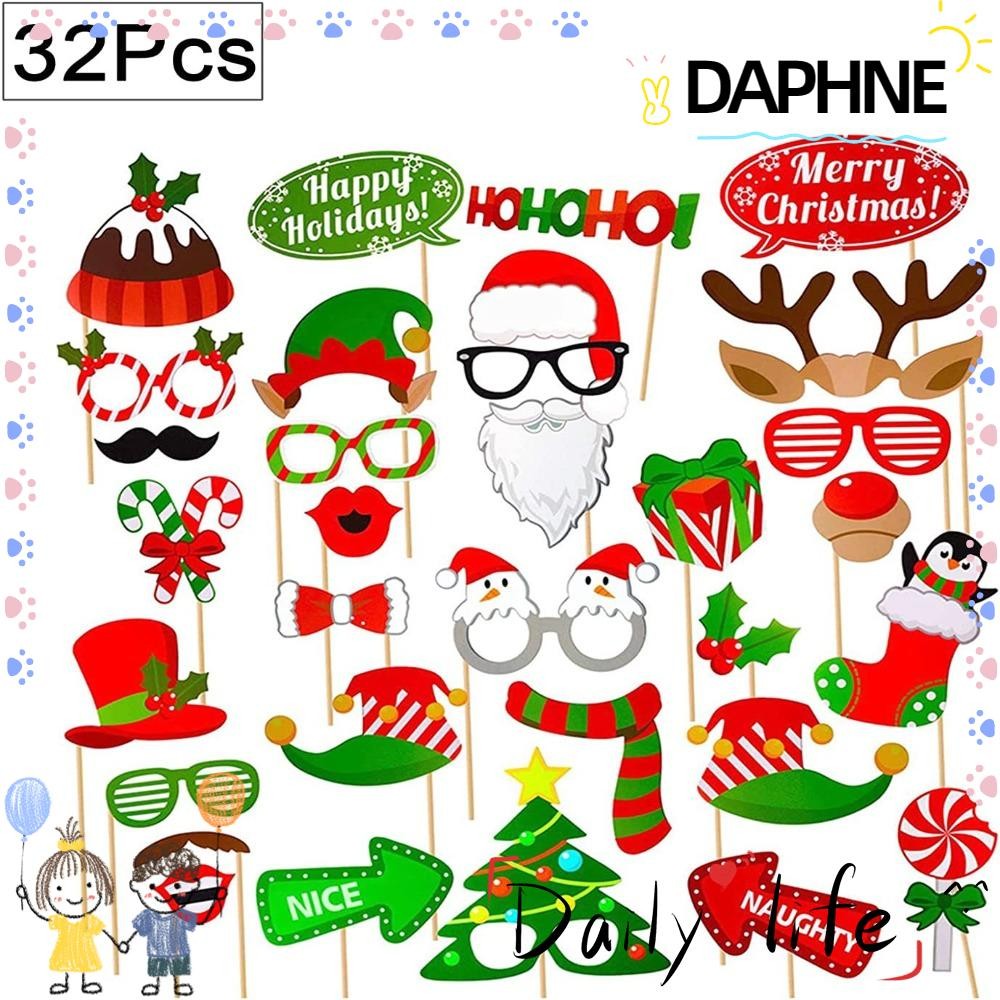 DAPHNE-HOME Christmas Photo Frame, Lips Beard Navidad Christmas Photo ...