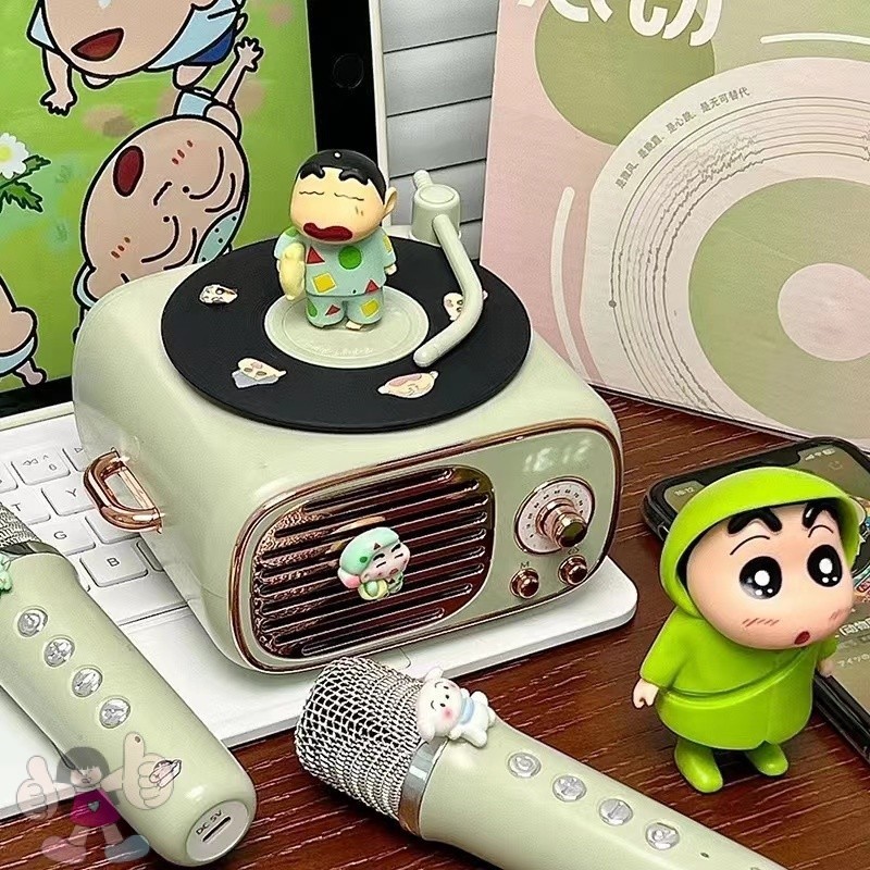 Crayon Shin-Chan Microphone Audio Microphone Family KTV Bluetooth ...