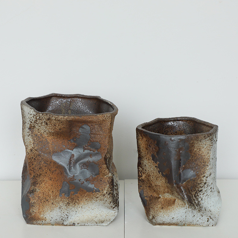 Pot tembikar gaya Cina baru, pasu seni seramik, kedai teh Jepun, Zen ...