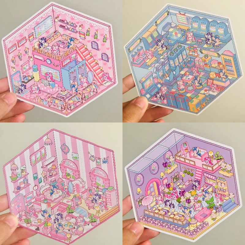 SugarSticker Little Pony Character Series 4 Styles Stickers Waterproof ...
