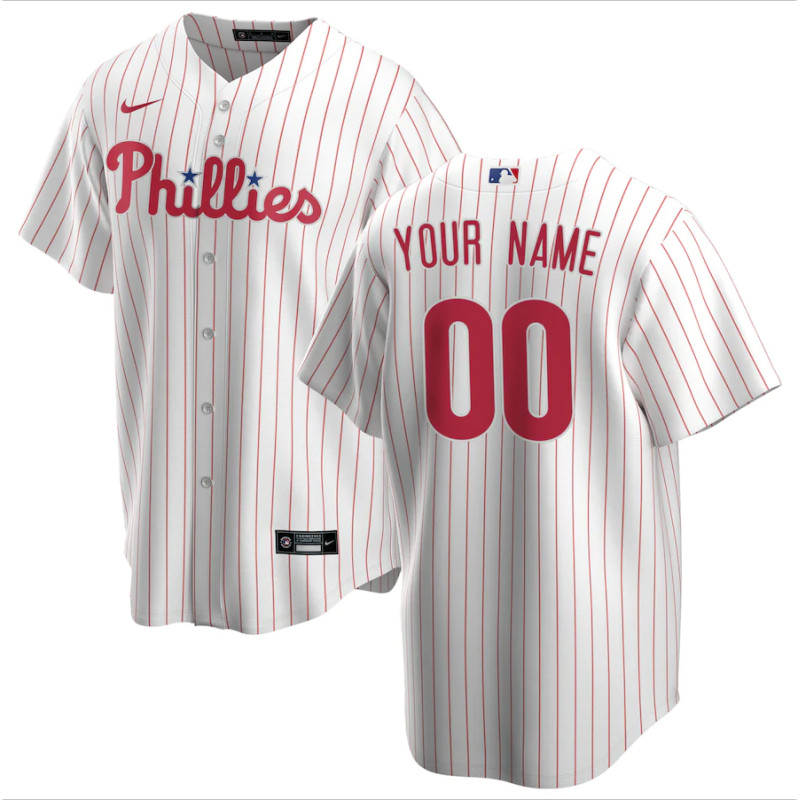 MLB Philadelphia Phillies Baseball Jersey White Red Grey Creamy White ...