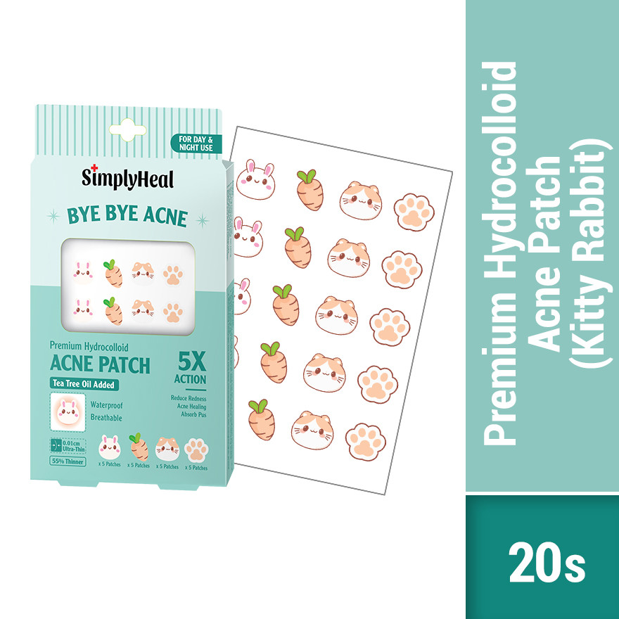 SIMPLY Kitty Rabbit Day & Night Premium Hydrocolloid Acne Patch 20s ...