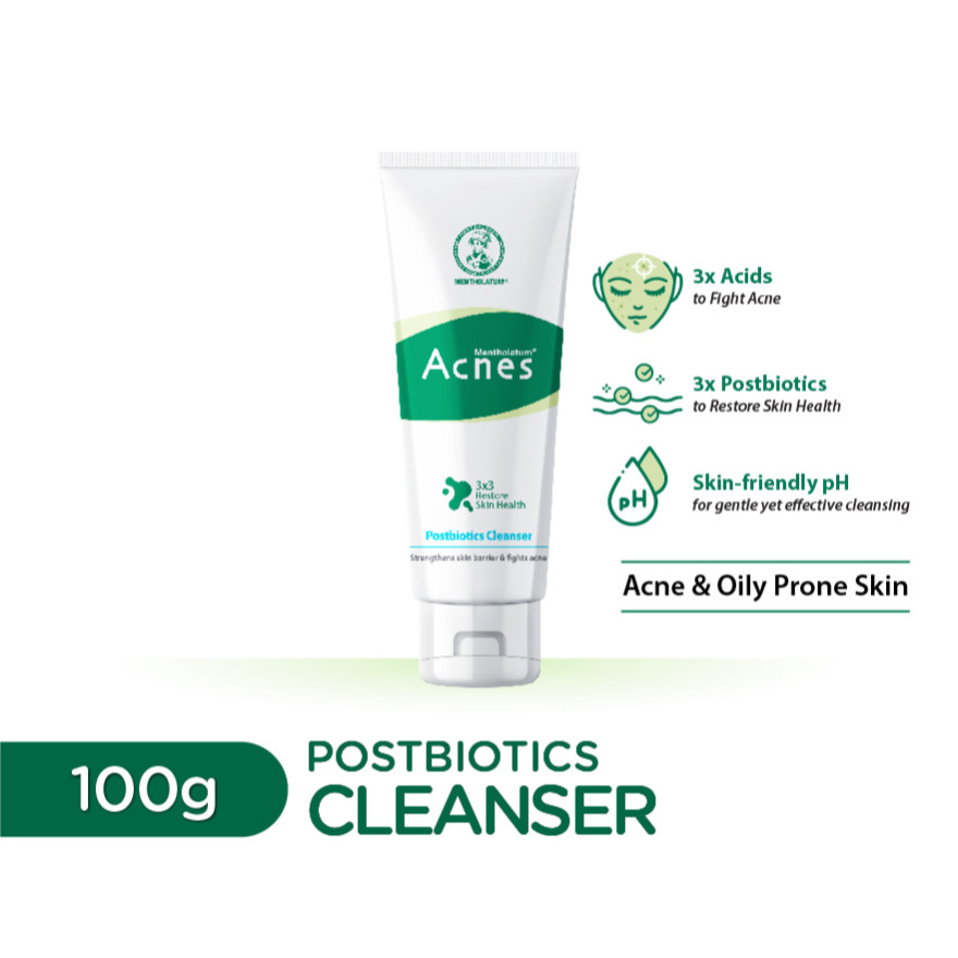 Mentholatum Acnes Postbiotics Cleanser 100g | Shopee Malaysia