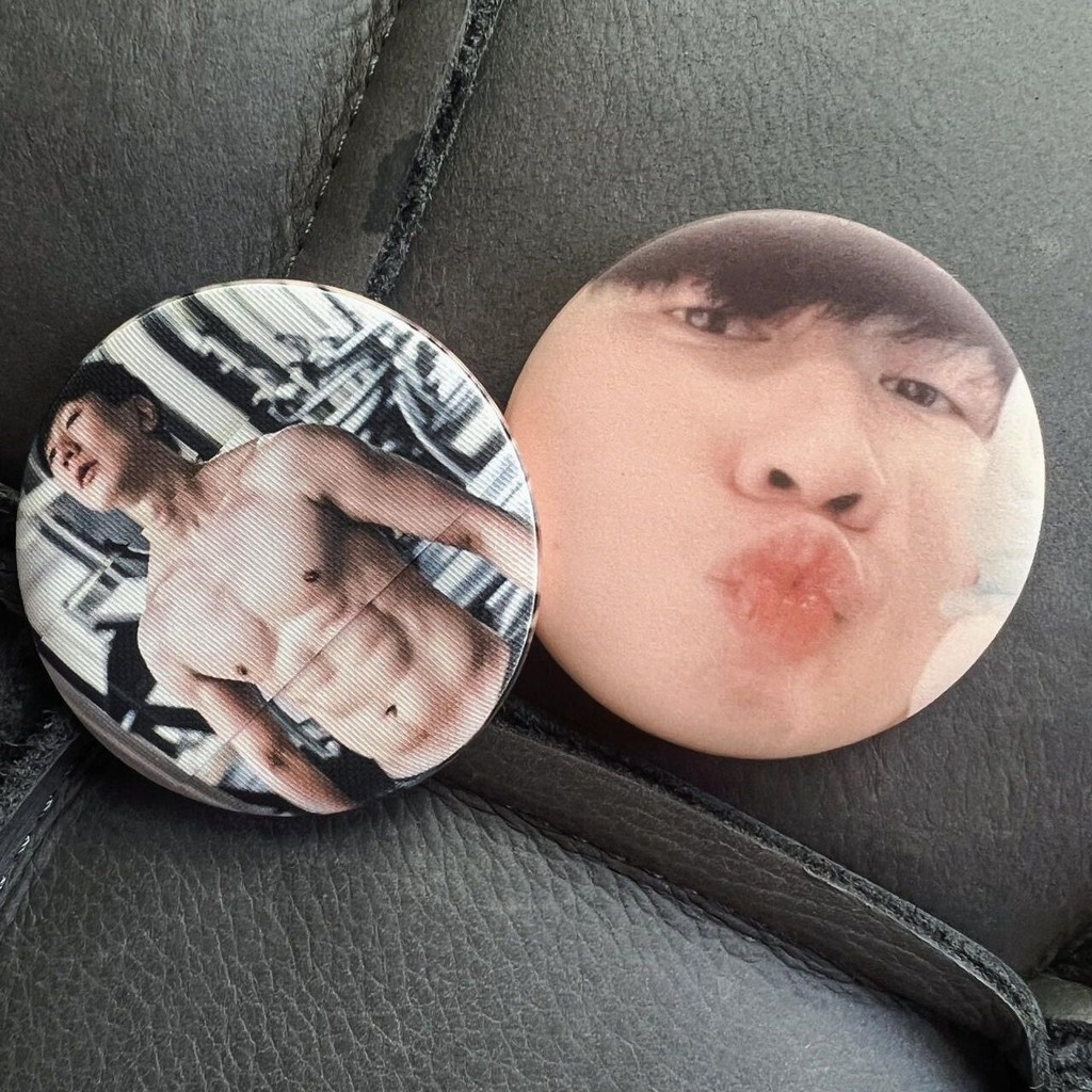 [Lin Junjie Emoticon Pack Puff] Lin Junjie Emoticon Pack Kiss Puff Wet Dry Dual-use Flour Puff ...