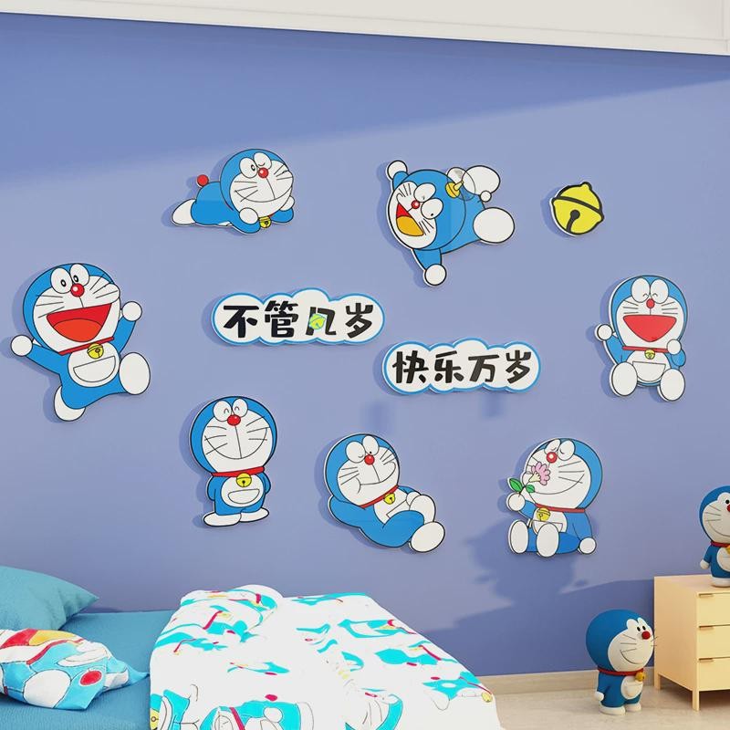 Hiasan Dinding Bilik Bayi dan Kanak-kanak Doraemon Bekalan Susunan ...