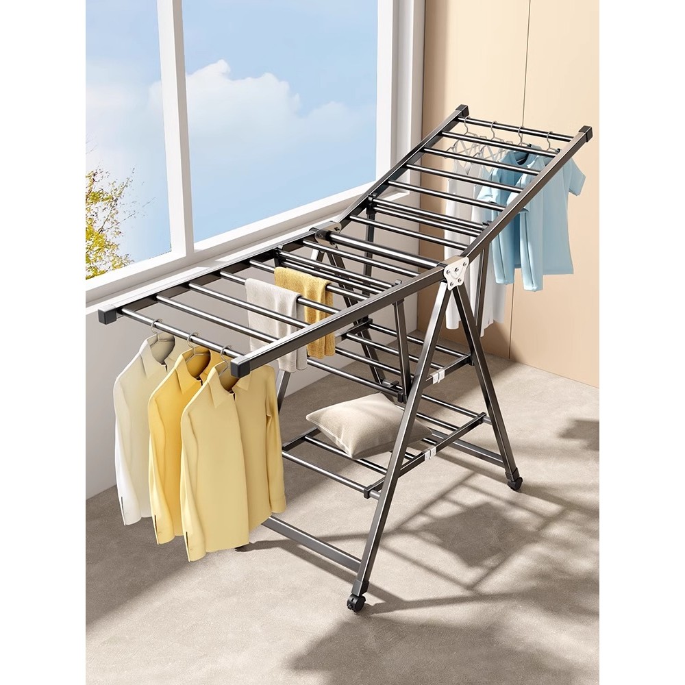 Rak Pengeringan Pakaian Boleh Lipat untuk Penggunaan Dalaman Rumah ...