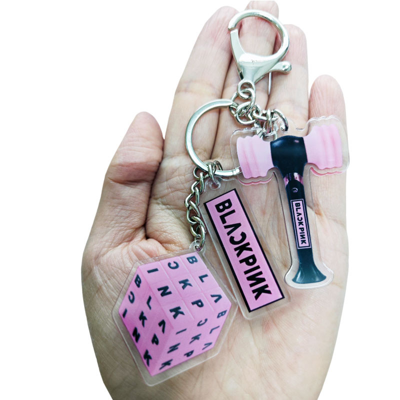 Kpop BLACKPINK BP Lightstick Pendant Keychain Car Key light stick ...
