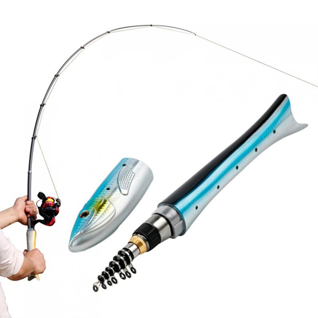 ⭐ Hot selling ⭐ 1.6m Carbon Fishing Rod Reel For combo Fish Shaped ...