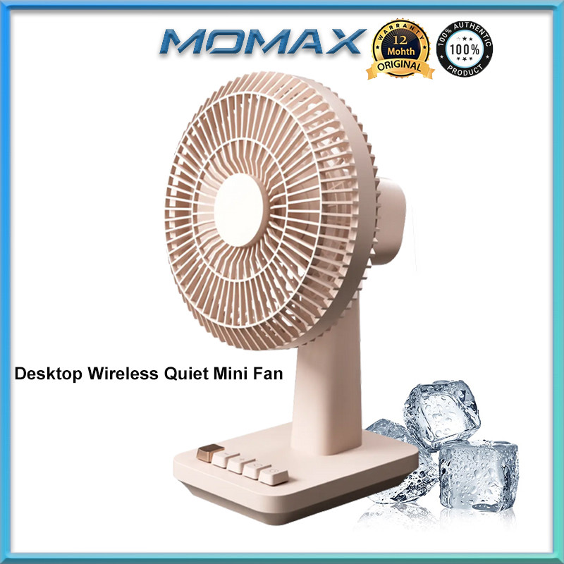 Momax 4000mah Desktop Fan 1°Pod Wireless Ultra Quiet Mini Fan Cooling ...
