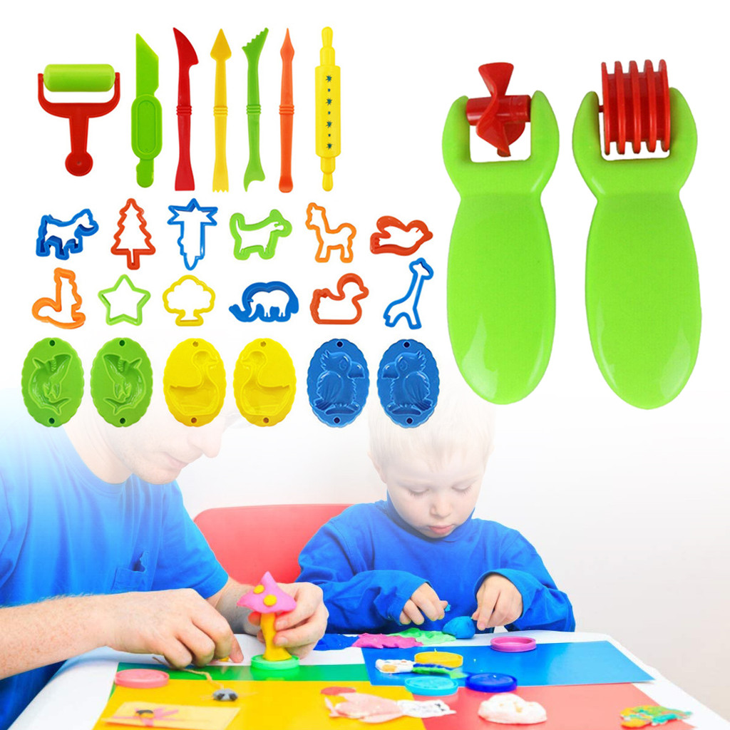 26 Pcs Play Dough Model Mold Tool Creative DIY Plasticine Playdough Set ...