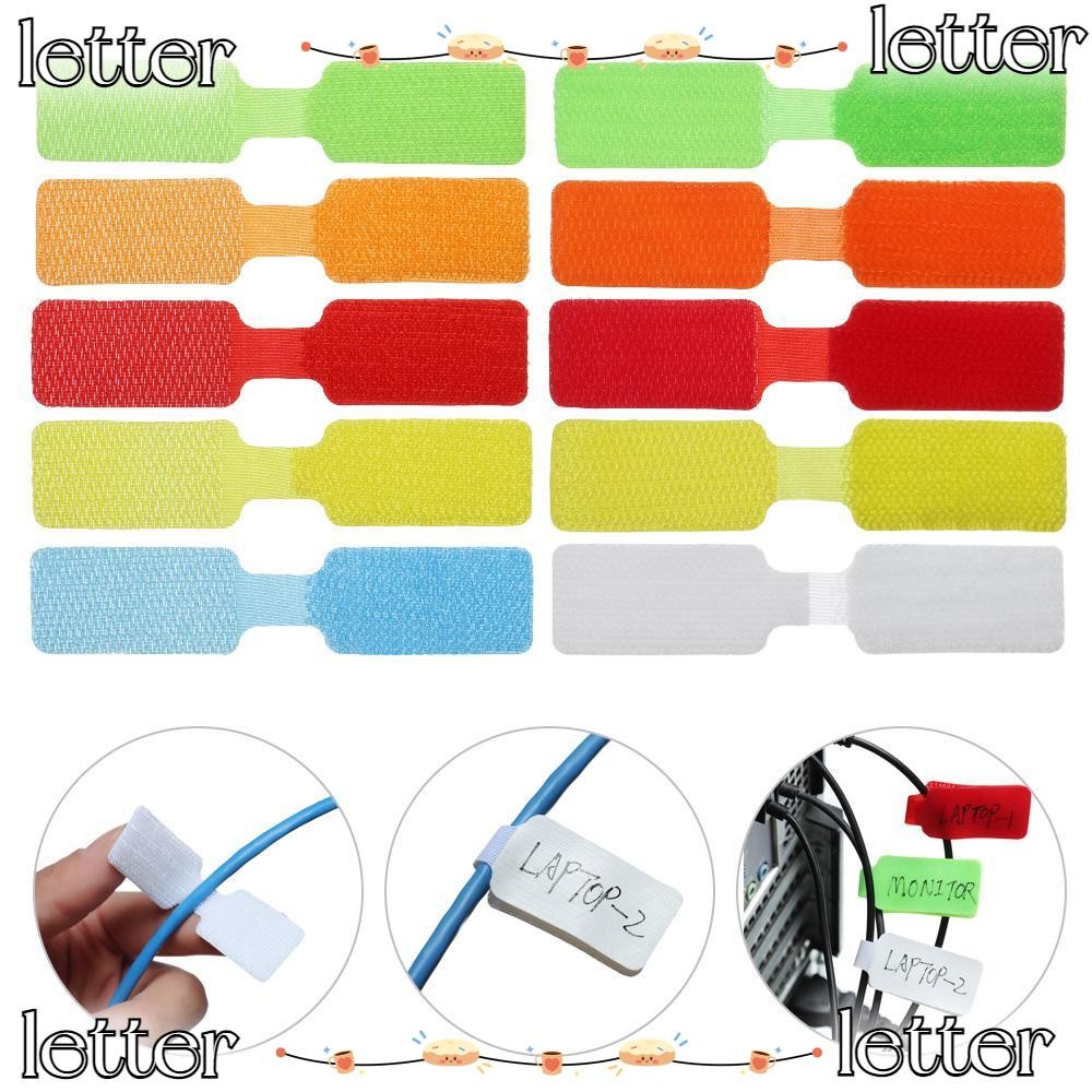 LETTER 5Pcs Wire Labels Winder Wire Tidy Organizer Adhesive Practical ...