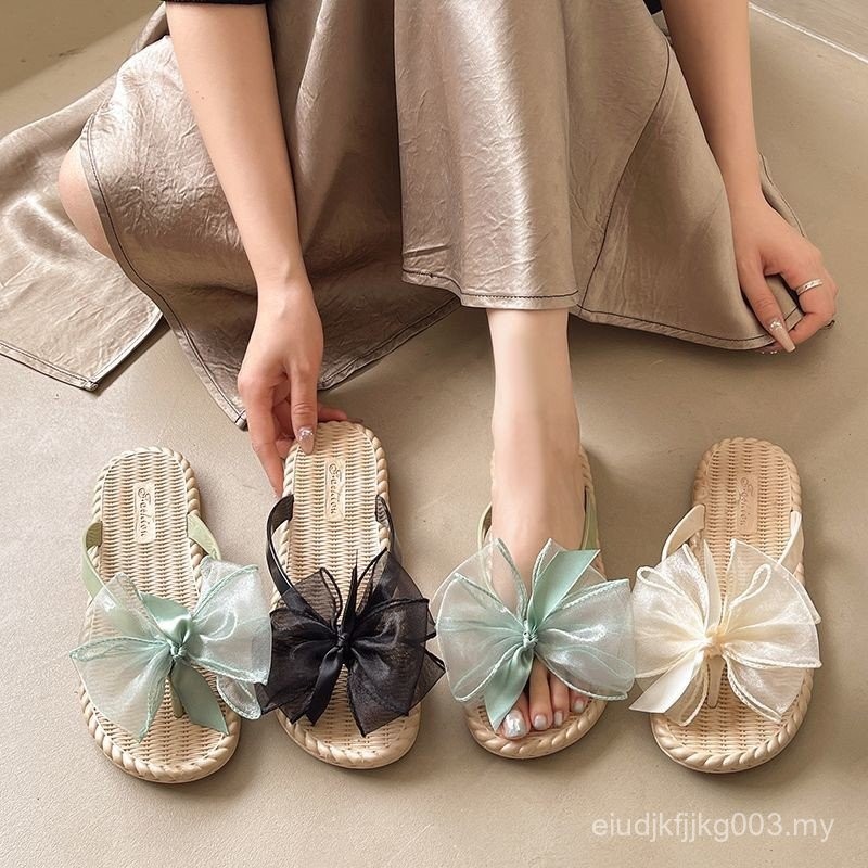 Selipar Anyaman Gaya Jepun Baharu Anyaman Buluh Luaran Kain Pantai ...