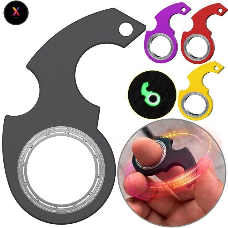 FS Relieves Stress Finger Spinner Keychain Hand Spinner Anti-Anxiety ...